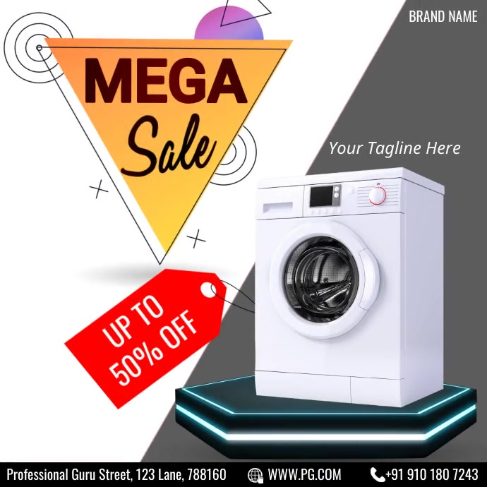 mega sale video flyer Template | PosterMyWall