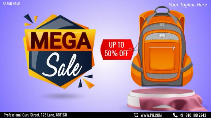 mega sale Video Flyer Template | PosterMyWall