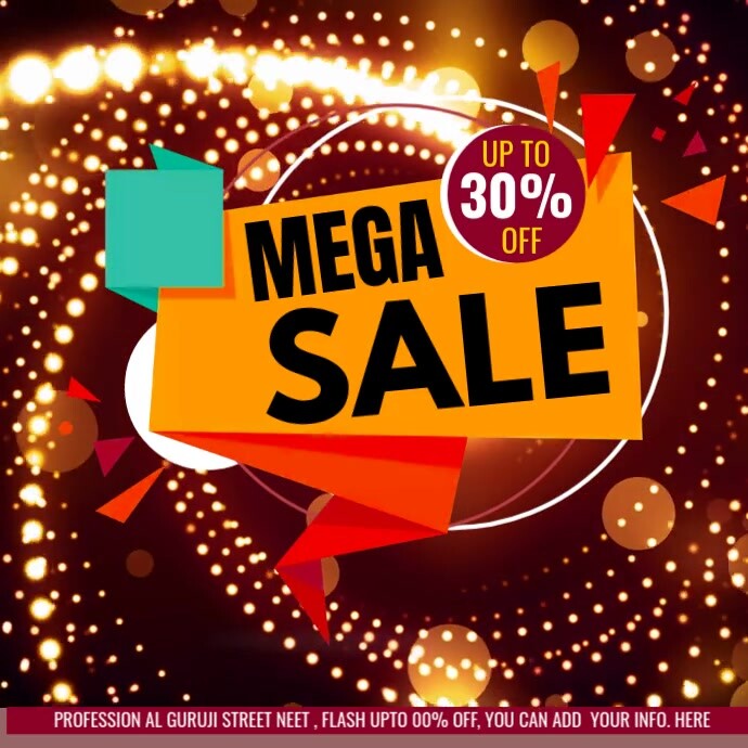 mega sale video flyer template | PosterMyWall