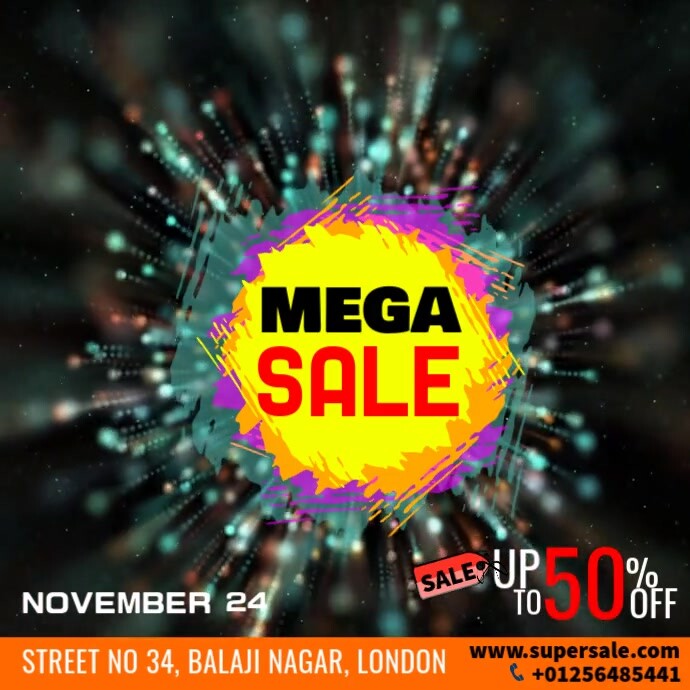 mega sale video flyer template | PosterMyWall