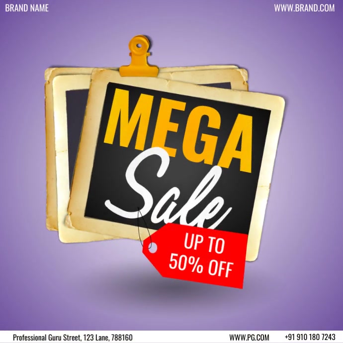 mega sale Video Flyer Template | PosterMyWall