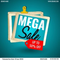 mega sale ad template | PosterMyWall