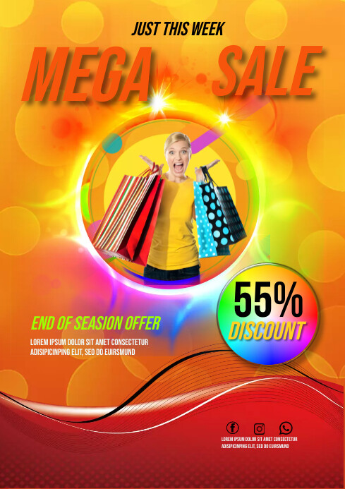 mega sale. discount Template | PosterMyWall