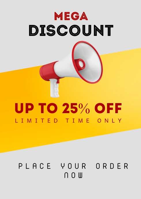 Templat Diskon Mega | PosterMyWall