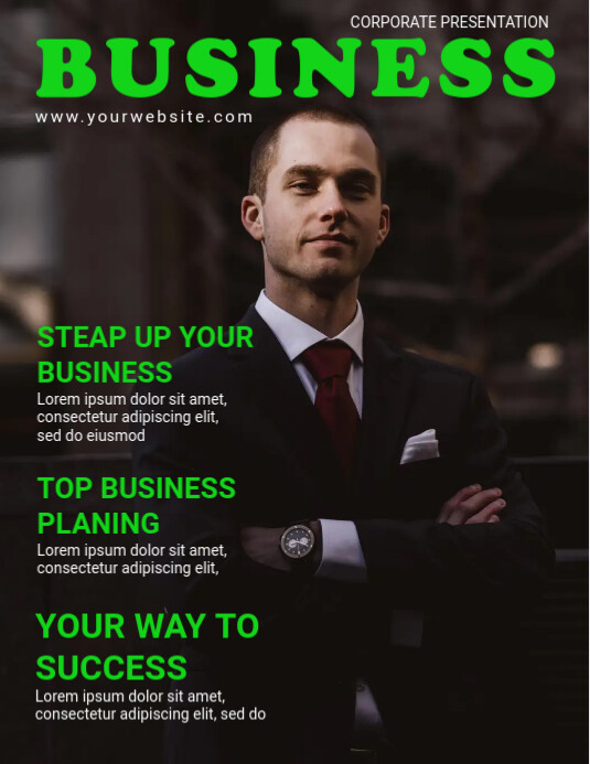 Megazine Cover Page Template | PosterMyWall