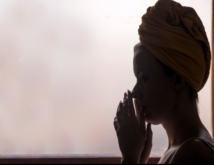 Copy of Melancholy reflection girl window thinking | PosterMyWall