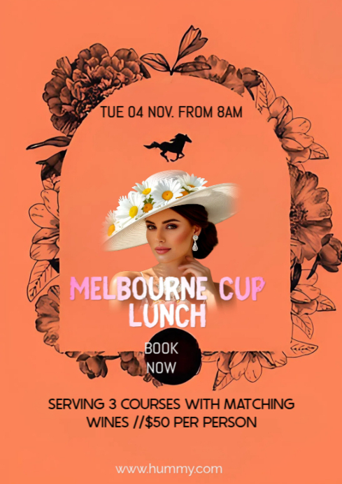 Melbourne Cup Lunch Design Template | PosterMyWall