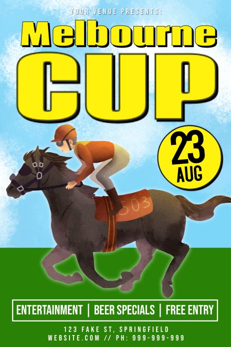 Melbourne Cup Poster Template | PosterMyWall