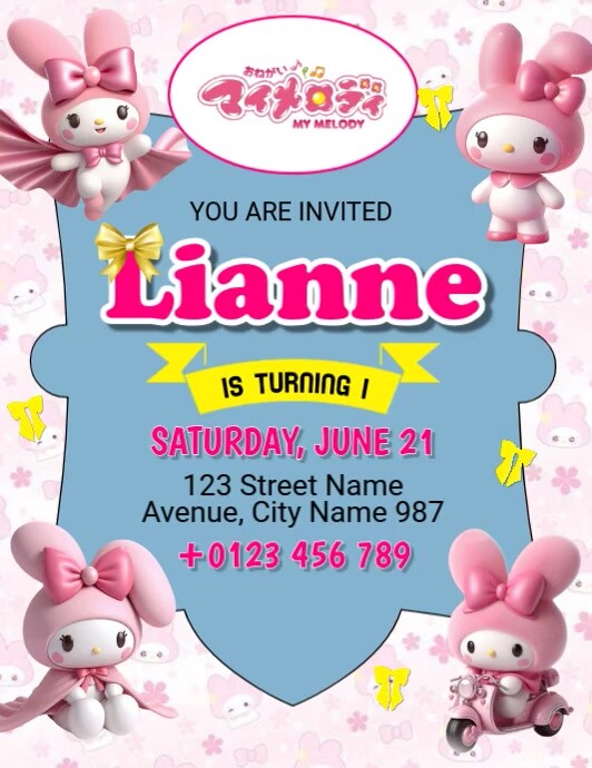 Melody Birthday Invitation Template | PosterMyWall