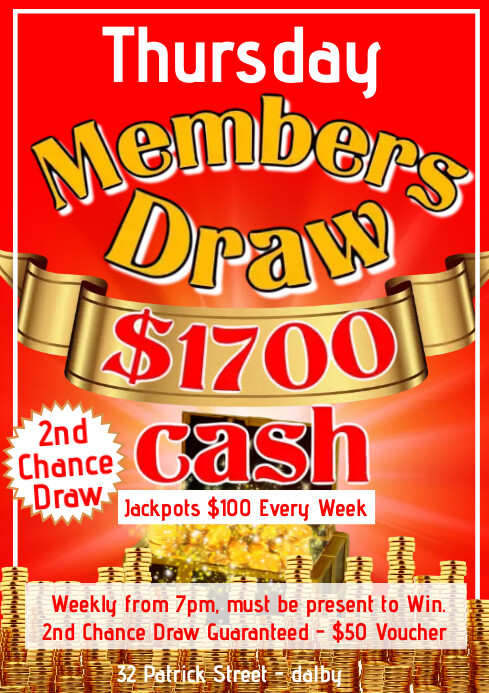 Members Draw Template | PosterMyWall