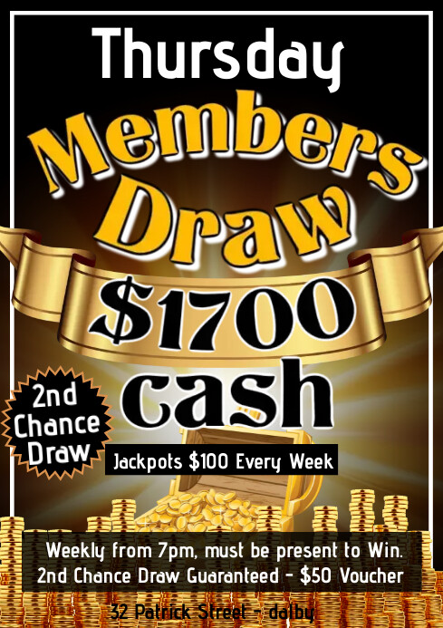 Members Draw Template | PosterMyWall