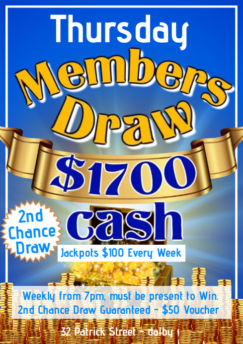 Members Draw Template | PosterMyWall