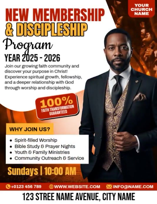 Membership & Discipleship Program Template | PosterMyWall