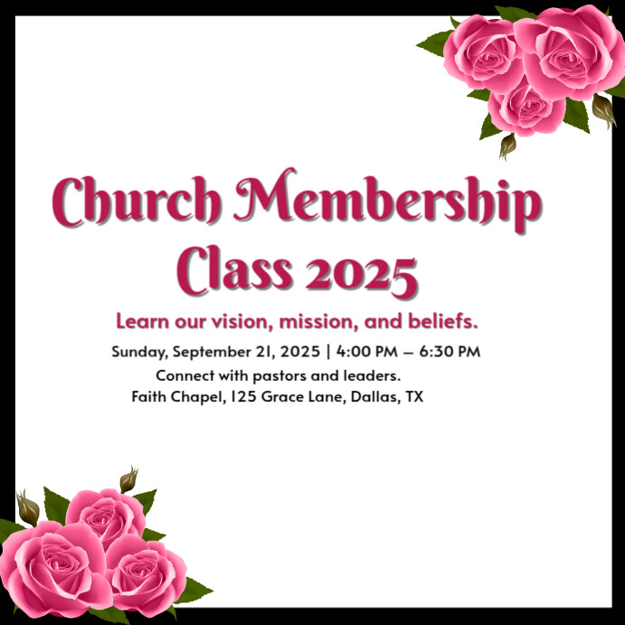 Copy of Membership Classes Church Flyer | PosterMyWall
