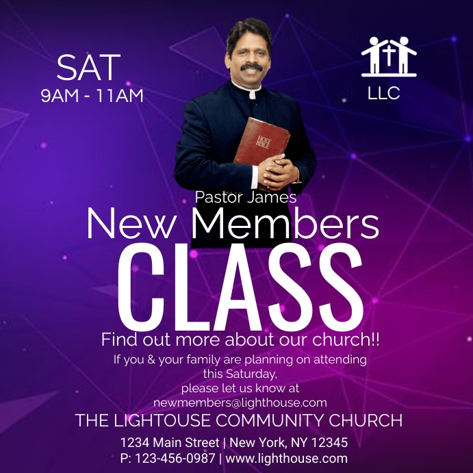 Membership Classes Church Flyer New Members Template | PosterMyWall
