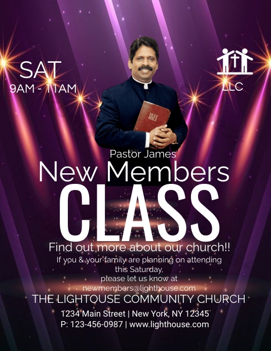 Membership Classes Church Flyer New Members Template | PosterMyWall