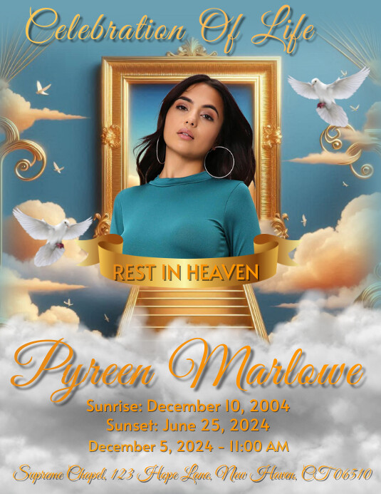 Memorial Announcement Funeral Flyer Template | PosterMyWall