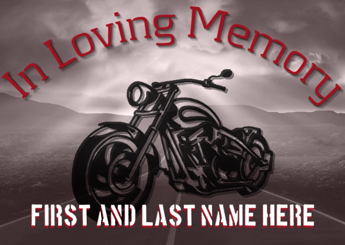 Memorial Biker Template | PosterMyWall