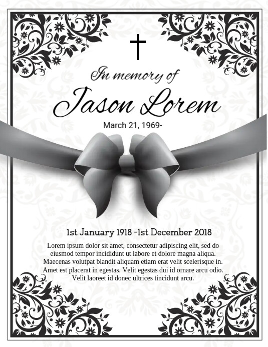 Memorial Card Template | PosterMyWall