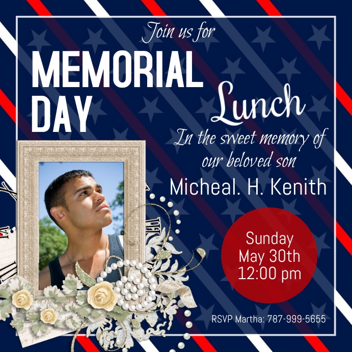 Copy of Memorial Day, Honoring lunch template | PosterMyWall