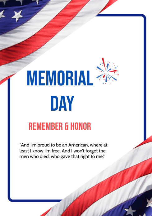 Memorial day 27 may Template | PosterMyWall