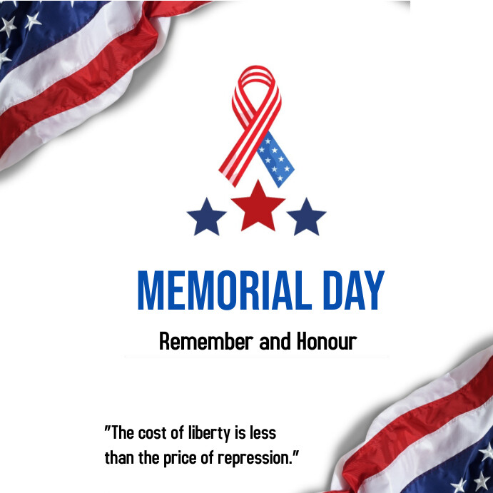 Memorial day 27 may Template | PosterMyWall
