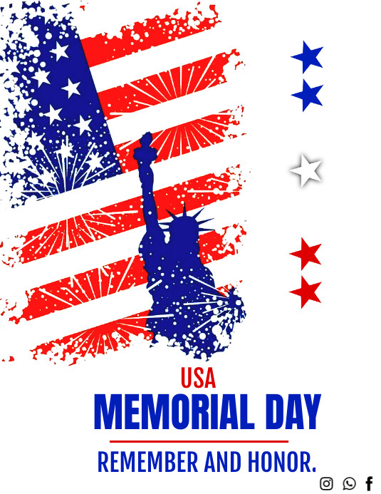 Copy of Memorial Day 4th July Flyer (us Letter) | PosterMyWall