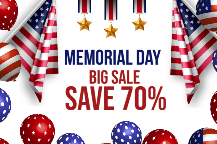 Memorial Day Big Sale Template | PosterMyWall