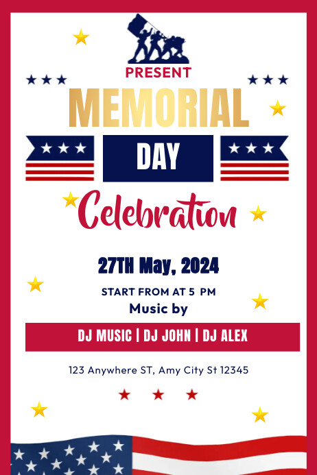 Memorial day celebration Template | PosterMyWall