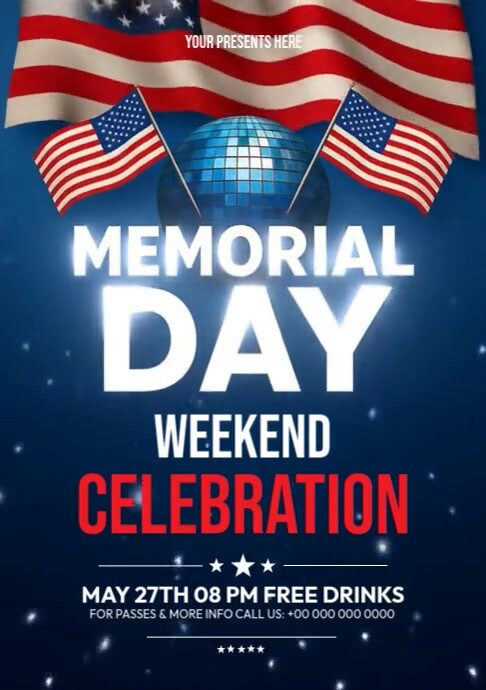 Memorial Day Celebration Party Template | PosterMyWall