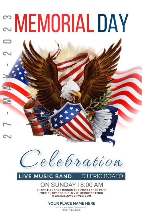 Plantilla de Memorial day celebration party flyer | PosterMyWall