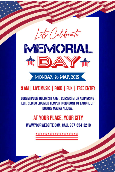 Copy of Memorial Day Celebration Poster | PosterMyWall