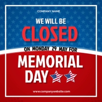 Memorial Day Closed Notice Template | PosterMyWall