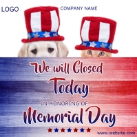 Memorial day closing Template | PosterMyWall