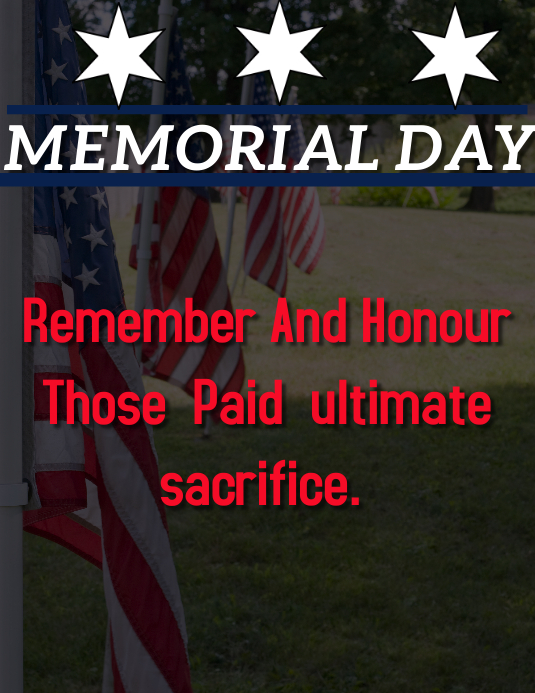 Memorial day Template | PosterMyWall