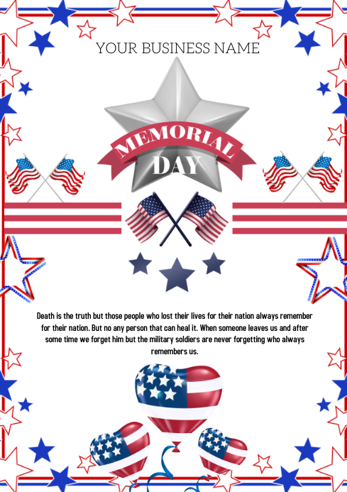 MEMORIAL DAY Template | PosterMyWall