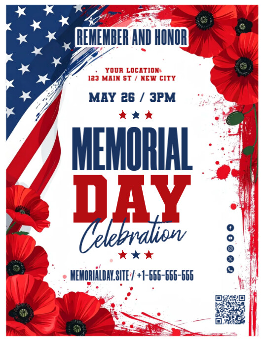 Memorial Day Event Flyer Template | PosterMyWall