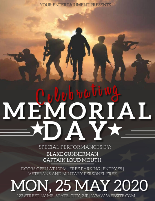 Copy of MEMORIAL DAY EVENT Flyer Template | PosterMyWall