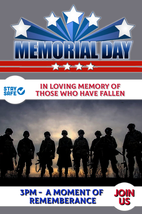 MEMORIAL DAY In Loving Memory Template | PosterMyWall