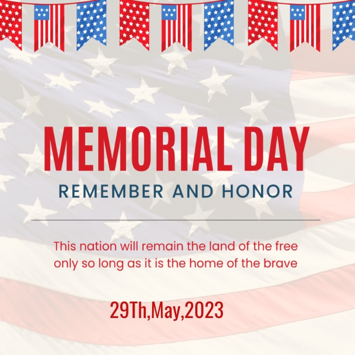 Memorial day Instagram post Template | PosterMyWall