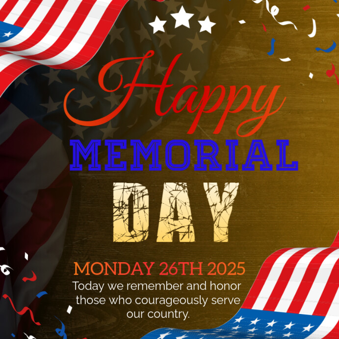 Memorial Day Instagram Post Template | PosterMyWall