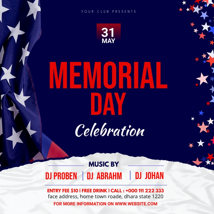Memorial Day Instagram post Template | PosterMyWall