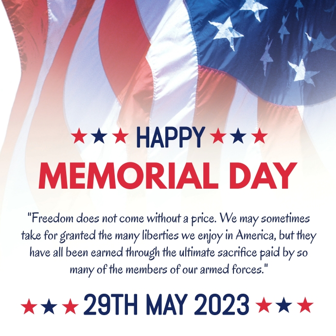 Plantilla de Memorial Day Instagram post. | PosterMyWall