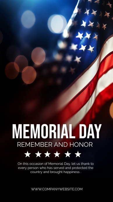 Memorial Day Instagram Story Template | PosterMyWall