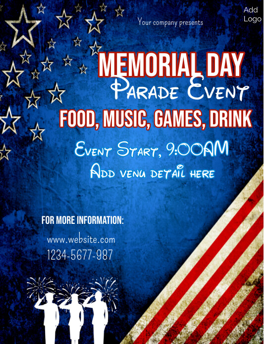 memorial day parade event flyer (1) Template | PosterMyWall
