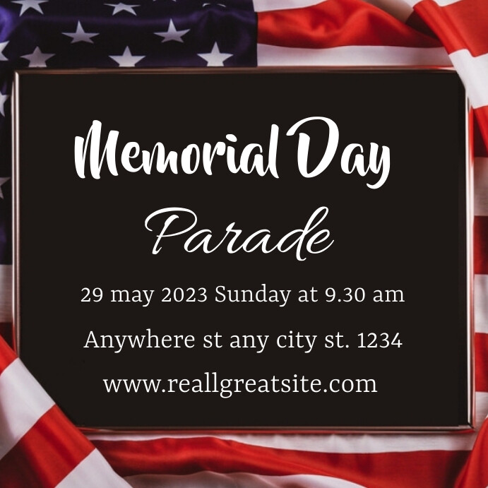 Memorial Day Parade Instagram post. Template | PosterMyWall