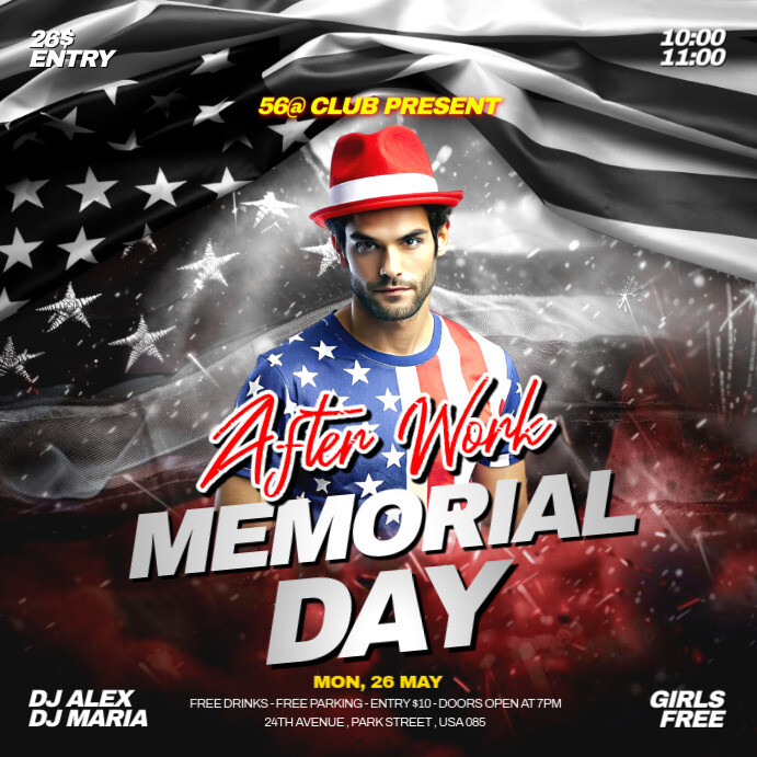 Copy of memorial day party ads flyer poster | PosterMyWall
