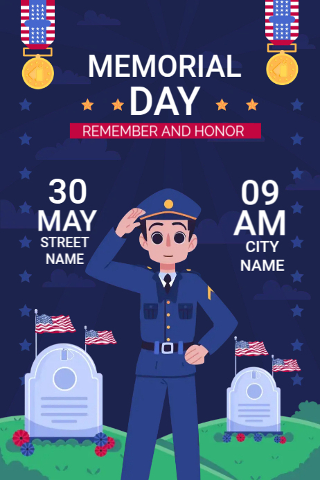 Memorial Day Poster Ads Template | PosterMyWall