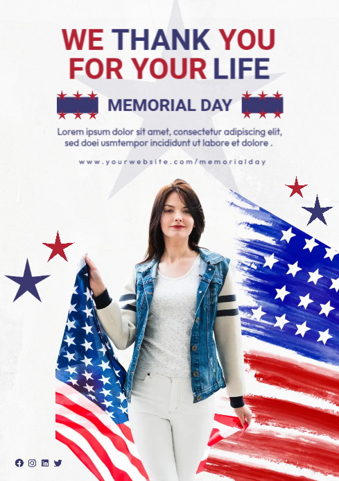 Memorial Day Poster Template | PosterMyWall