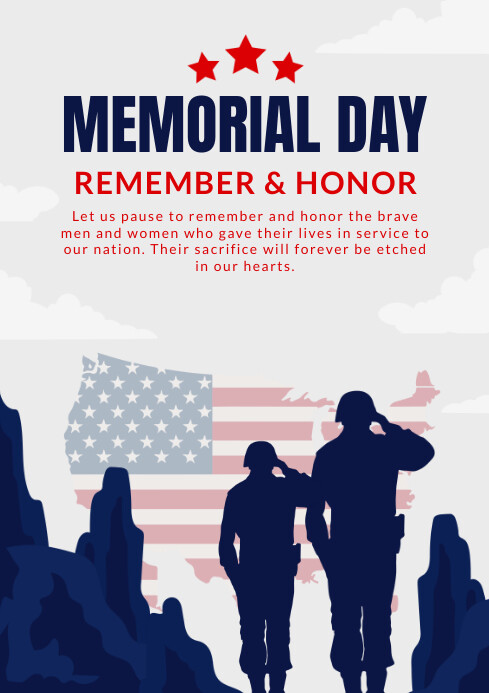 Plantilla de Memorial Day Poster | PosterMyWall